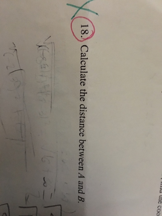 Solved Calculate the distance between A and B. | Chegg.com