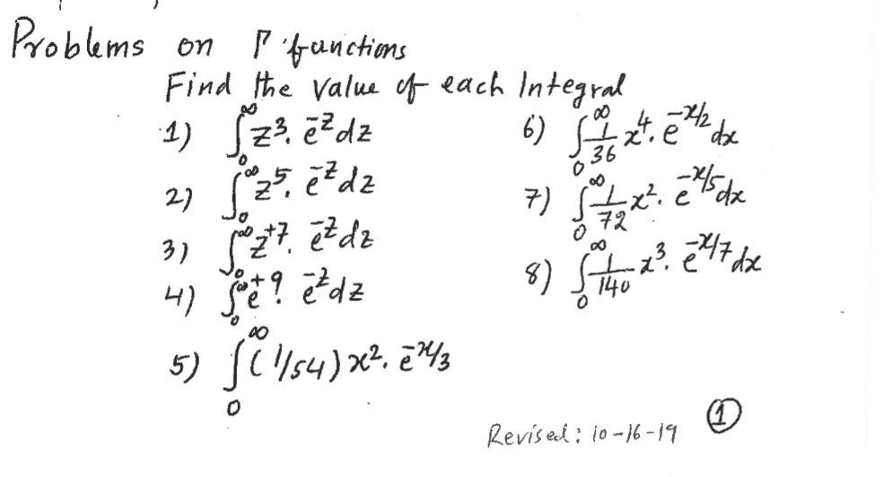 Problems on P functions Find the value of each | Chegg.com