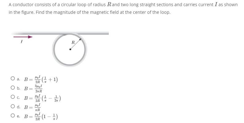 Solved A conductor consists of a circular loop of radius R | Chegg.com