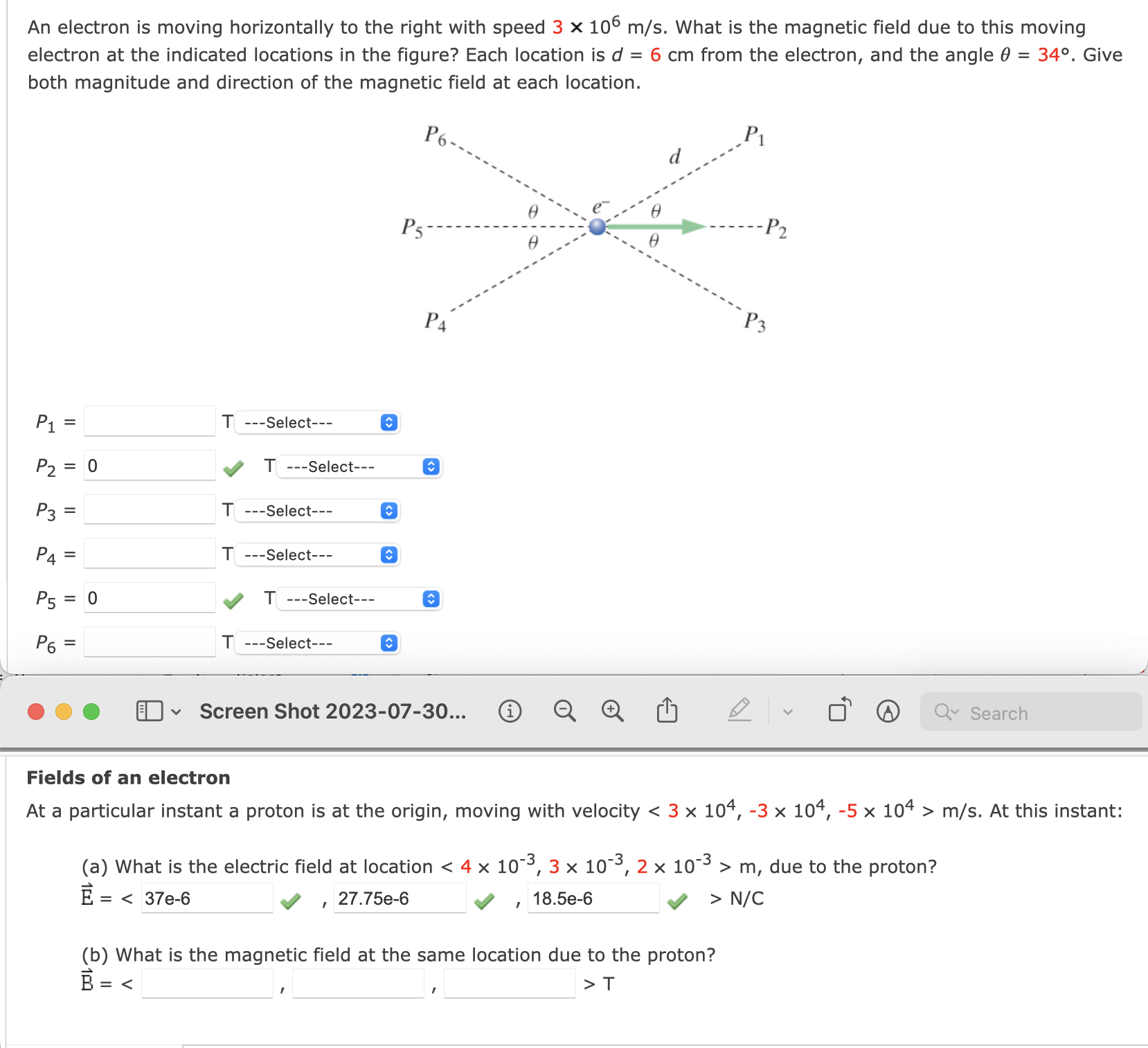 Solved An electron is moving horizontally to the right with | Chegg.com
