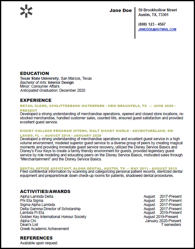 1.Review the provided resume and identify | Chegg.com