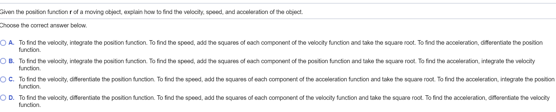Solved Given The Position Function R Of A Moving Object