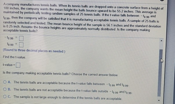 Solved A company manufactures tennis balls. When its tennis | Chegg.com