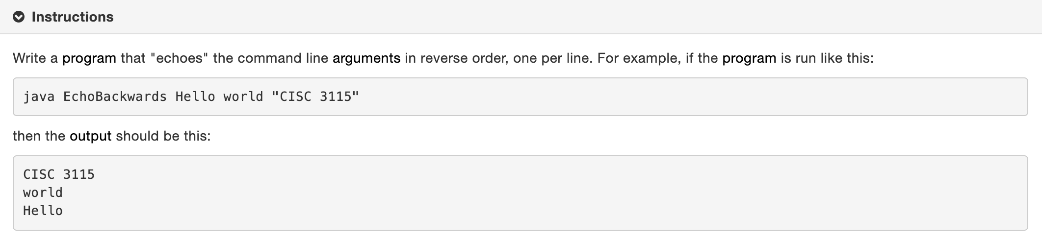 Solved Instructions Write a program that "echoes" the | Chegg.com