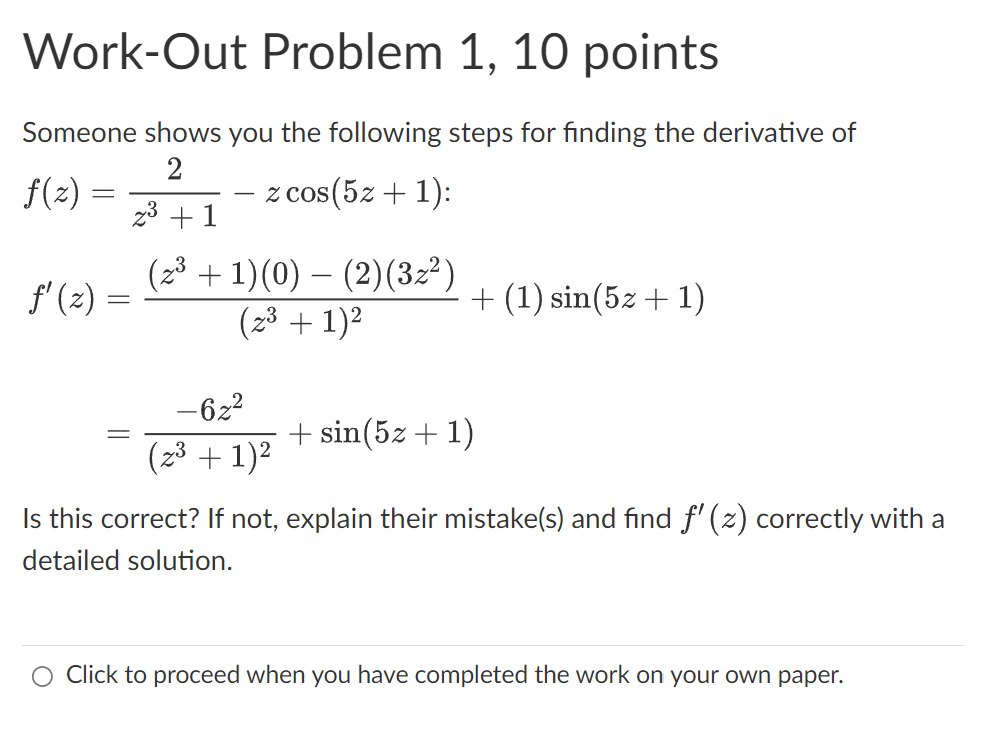 Solved Work-Out Problem 1, 10 points Someone shows you the | Chegg.com