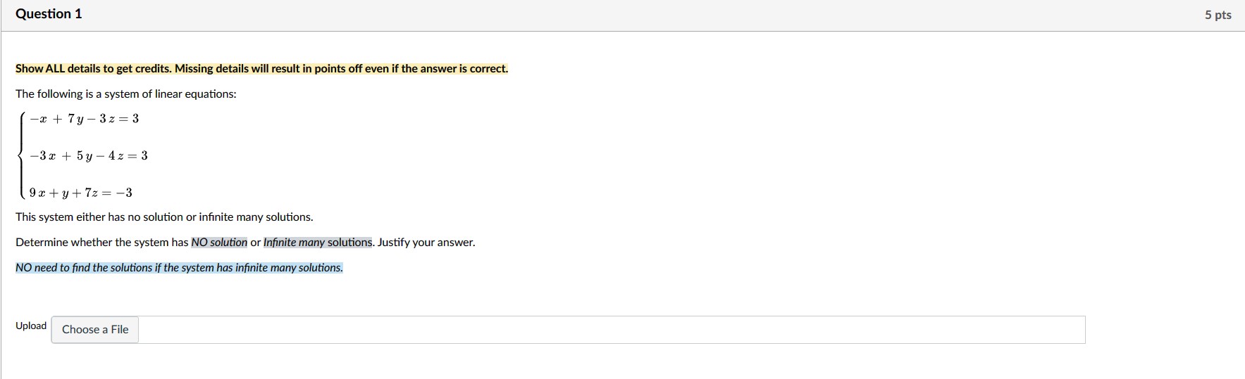 Solved Show ALL details to get credits. Missing details will | Chegg.com