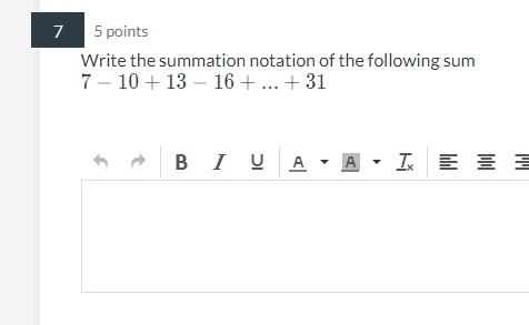 Solved 5 points Write the summation notation of the | Chegg.com