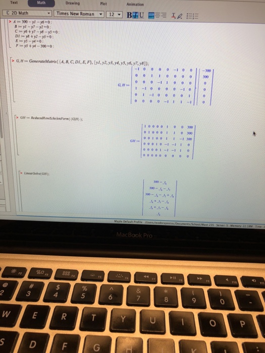 Solved The questions asks: Construct and solve the | Chegg.com