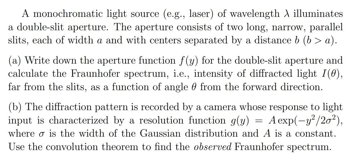 Solved A monochromatic light source (e.g., laser) of | Chegg.com