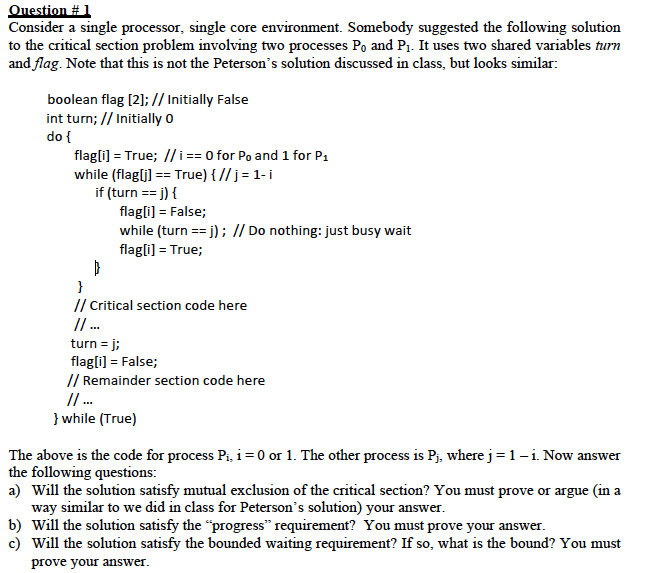 Solved Consider a single processor, single core environment. | Chegg.com