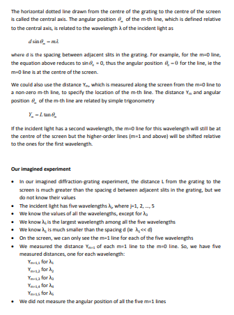 Solved Diffraction Grating Aim Diffraction grating is used | Chegg.com