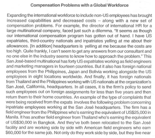 Solved Compensation Problems with a Global Workforce | Chegg.com