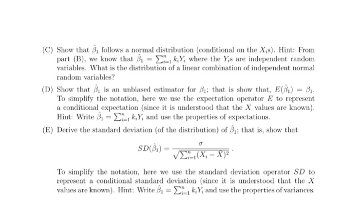 Solved 1 Consider The Following Simple Linear Regression 8662