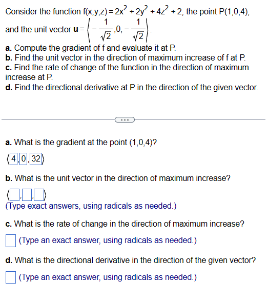 Solved Consider the function f(x,y,z)=2x2+2y2+4z2+2, ﻿the | Chegg.com