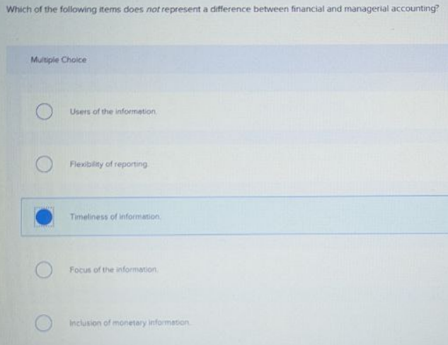 Solved Which of the following items does not represent a | Chegg.com