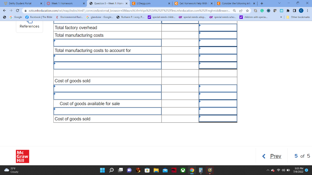 Solved f S DeVry Student Portal → C | Chegg.com