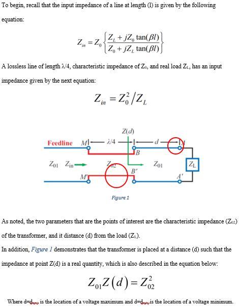 Solved To begin, recall that the input impedance of a line | Chegg.com