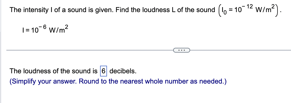 Solved The intensity I of a sound is given. Find the | Chegg.com