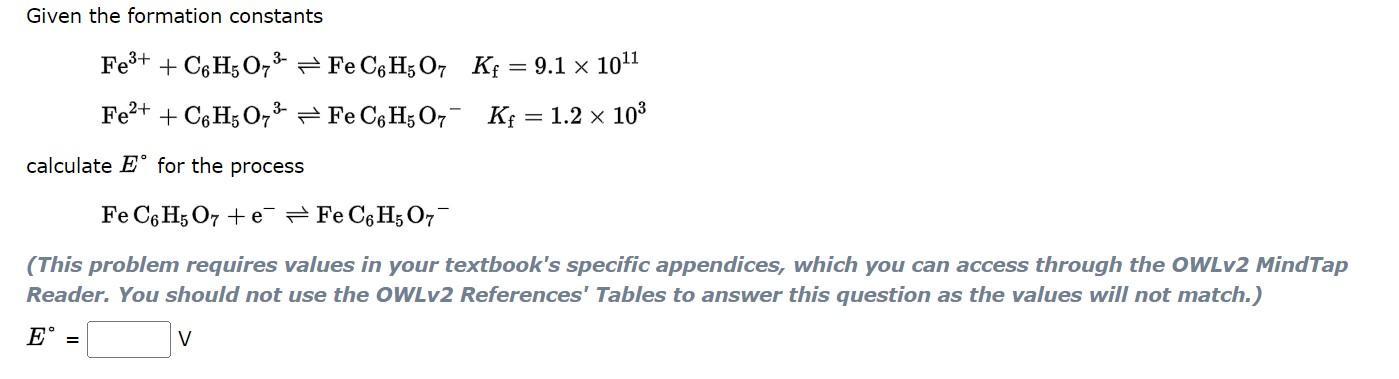 Solved Given the formation constants | Chegg.com