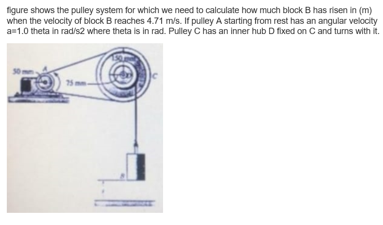 Solved figure shows the pulley system for which we need to | Chegg.com