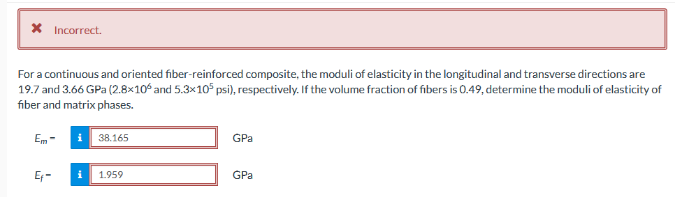 Solved For a continuous and oriented fiber-reinforced | Chegg.com