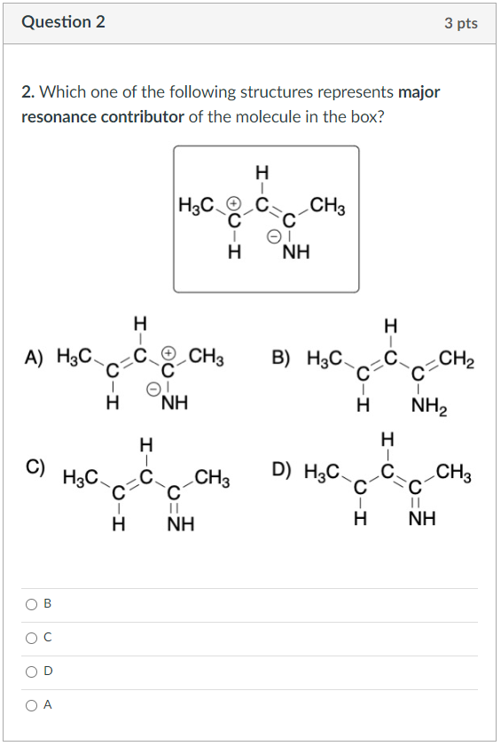 Solved 2. Which one of the following structures represents | Chegg.com
