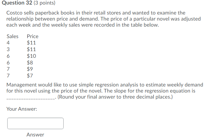 Solved Question 32 (3 points) Costco sells paperback books | Chegg.com