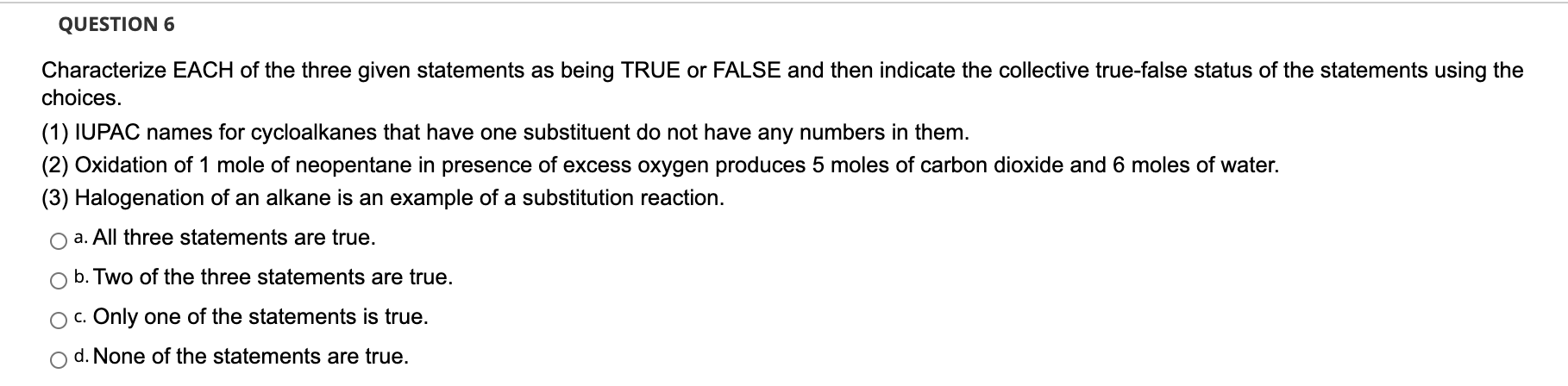 Solved QUESTION 6 Characterize EACH of the three given | Chegg.com