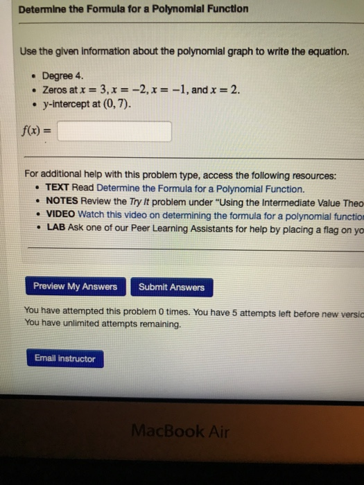 Solved Use the given information about the polynomial graph | Chegg.com