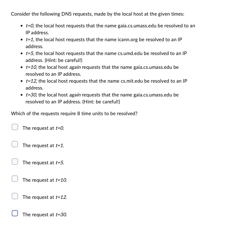 Solved Question 3 (1 point) 2.4-4 DNS in Action (1). Suppose | Chegg.com