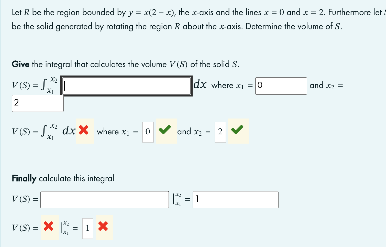 Solved Let R be the region bounded by y=x(2−x), the x-axis | Chegg.com