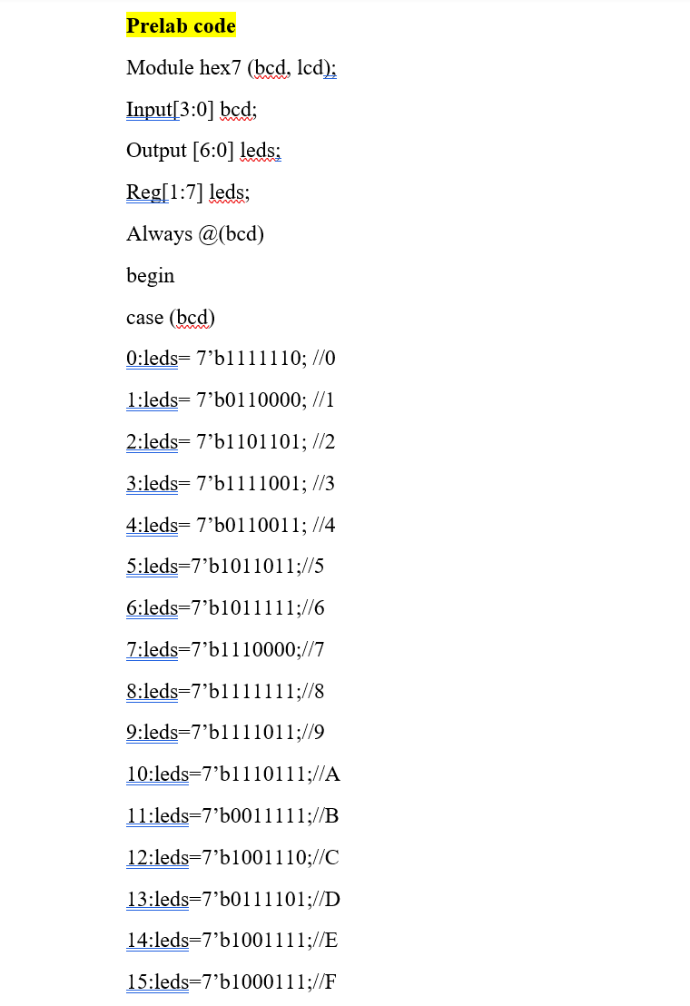 Solved 1- Simulate the 7-segment display decoder in Vivado. | Chegg.com