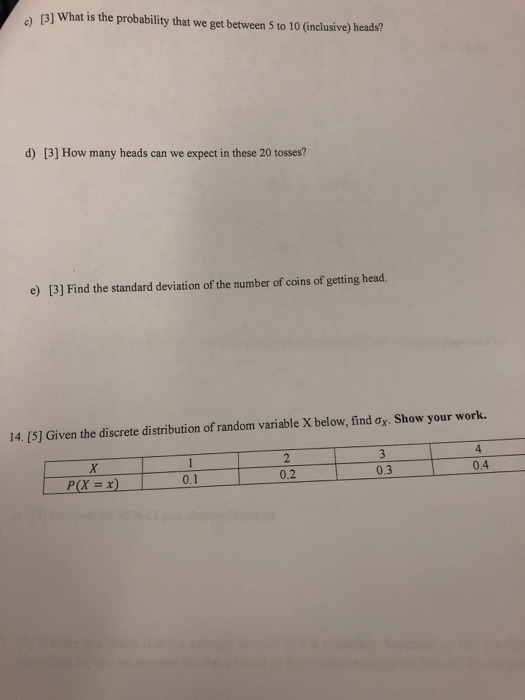 Solved 13. A fair coin is tossed 20 times. A fair coin means | Chegg.com