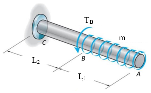 Solved A shaft is subjected to torques and is fixed at C as | Chegg.com