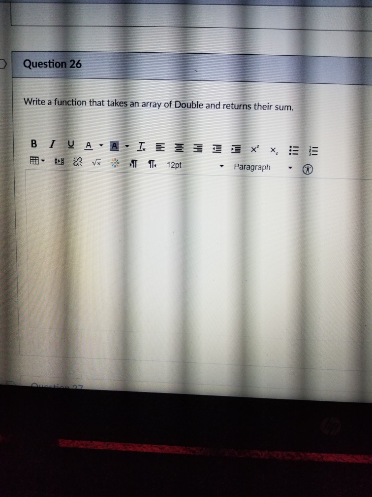 Solved Question 26 Write a function that takes an array of | Chegg.com