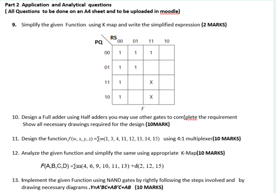 Solved Part 2 Application and Analytical questions ( All | Chegg.com