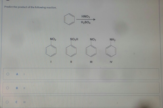 Solved Predict the product of the following reaction. HNO3 | Chegg.com