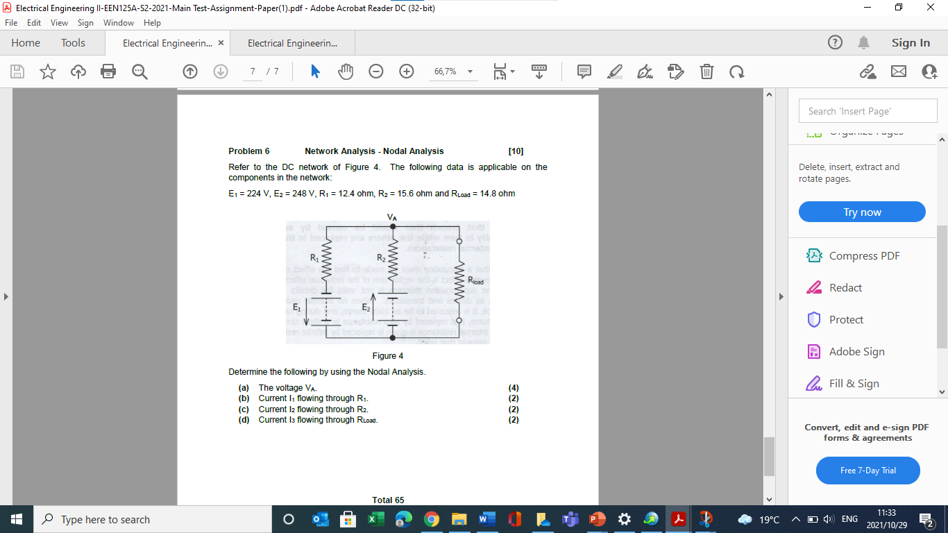 Solved - х A Electrical Engineering Il-EEN125A-S2-2021-Main | Chegg.com