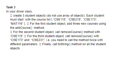 Solved Student firstName: String lastName: String age: int | Chegg.com