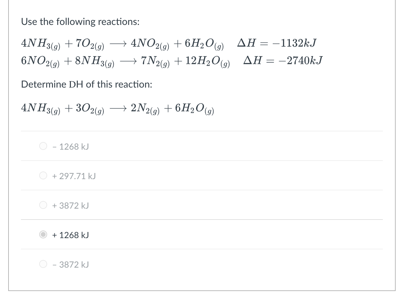 Solved Use the following reactions: | Chegg.com