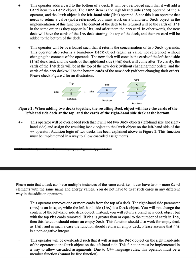 Solved Class Design for Playing Card Deck You will use a | Chegg.com