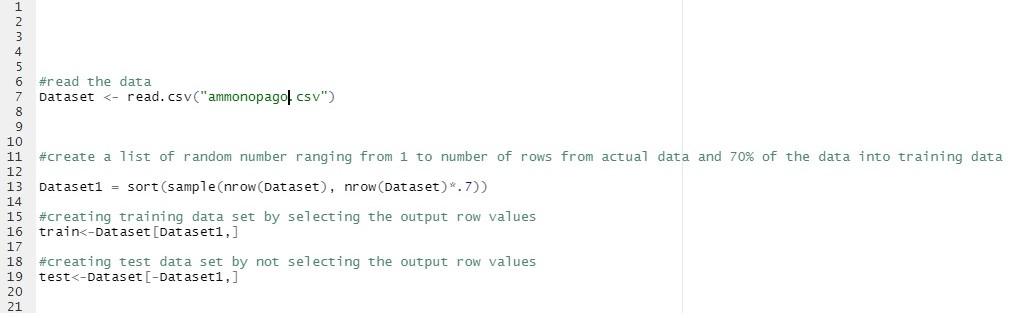 Solved Here I am requested to split data into train and test | Chegg.com