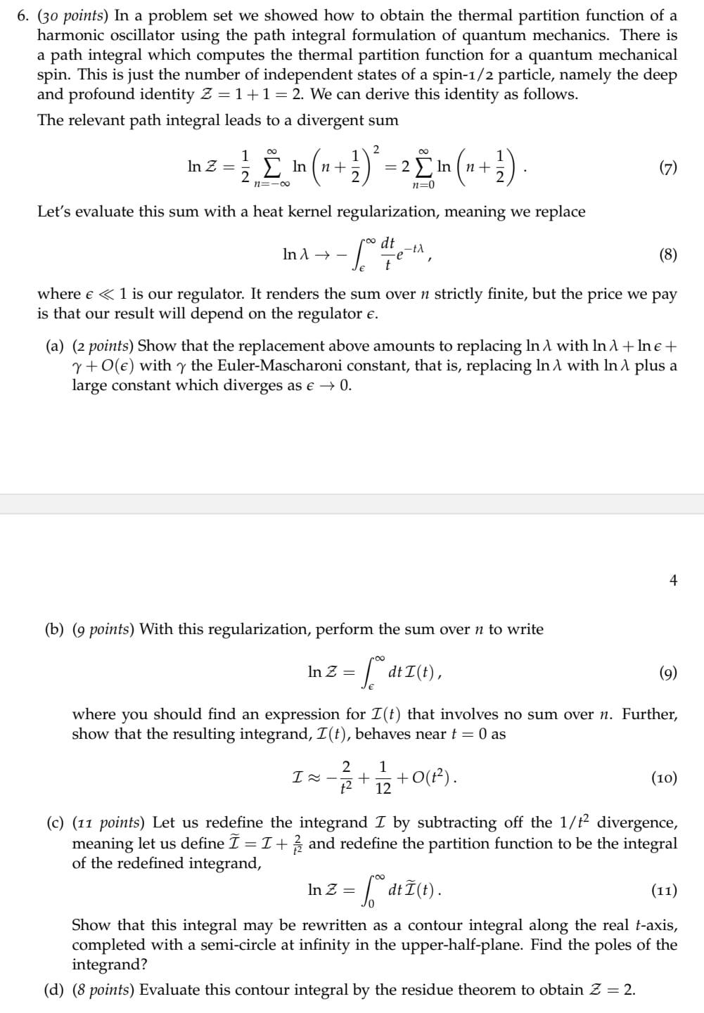6. (30 points) In a problem set we showed how to | Chegg.com