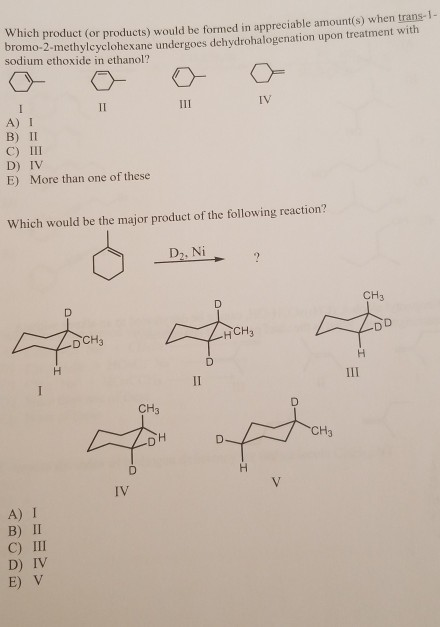Solved hich product (or products) would be formed in | Chegg.com