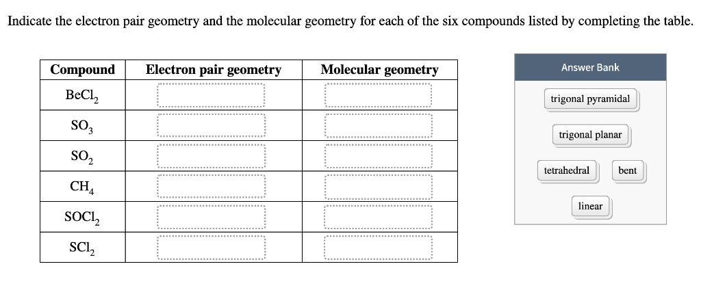 Becl2 Electron Pair Geometry