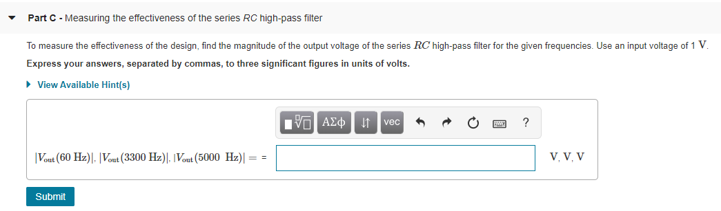 Solved To analyze and design a passive, first-order | Chegg.com