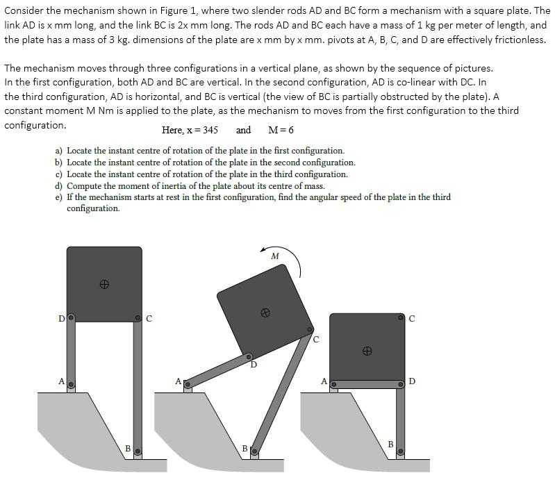 Solved Consider the mechanism shown in Figure 1, where two | Chegg.com