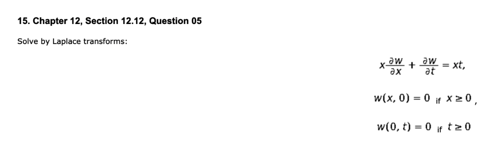 Solved 15. Chapter 12, Section 12.12, Question 05 Solve by | Chegg.com