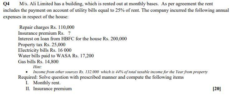 Solved (The question is of Business Taxation and it consists | Chegg.com