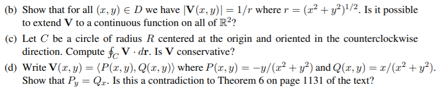 (16.3) The vortex vector field is defined on the set | Chegg.com